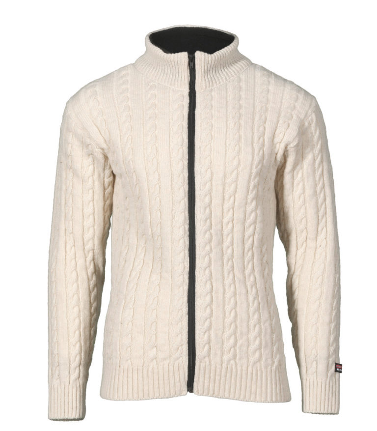 Braided Sweater – Norwegian Wool Sweater, Natural – Bare grønn